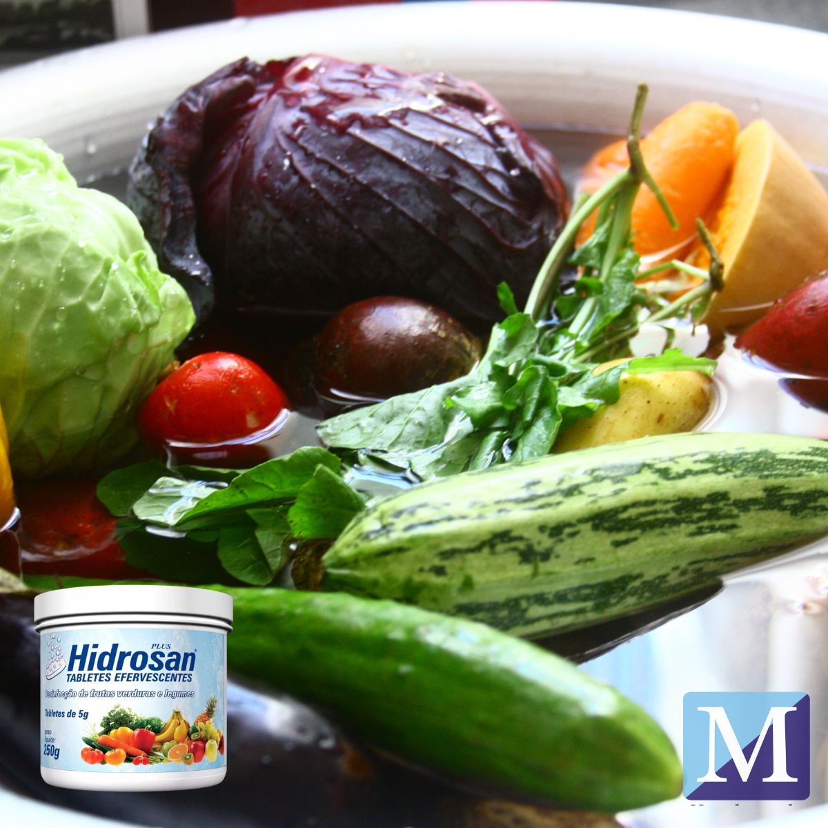Hidrosan Plus Efervescente Desinfecção Hortifrutícolas 250g Marol Piscinas