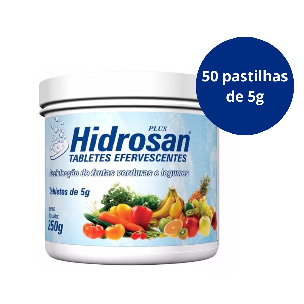 Hidrosan Plus Efervescente Desinfecção Hortifrutícolas 250g Marol Piscinas