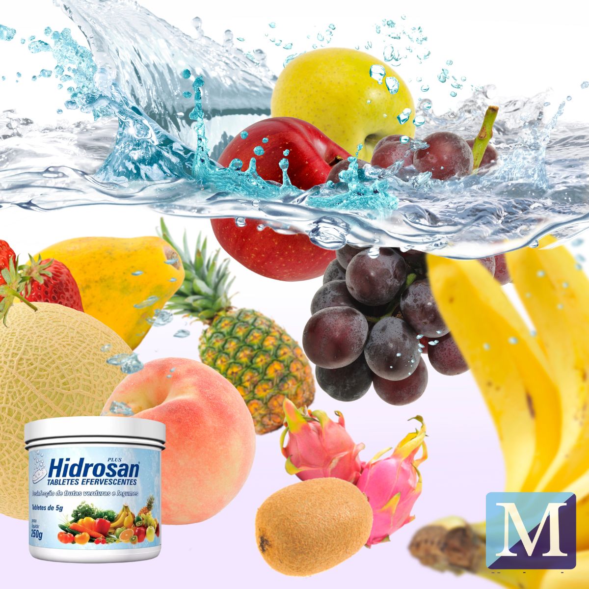 Hidrosan Plus Efervescente Desinfecção Hortifrutícolas 250g Marol Piscinas