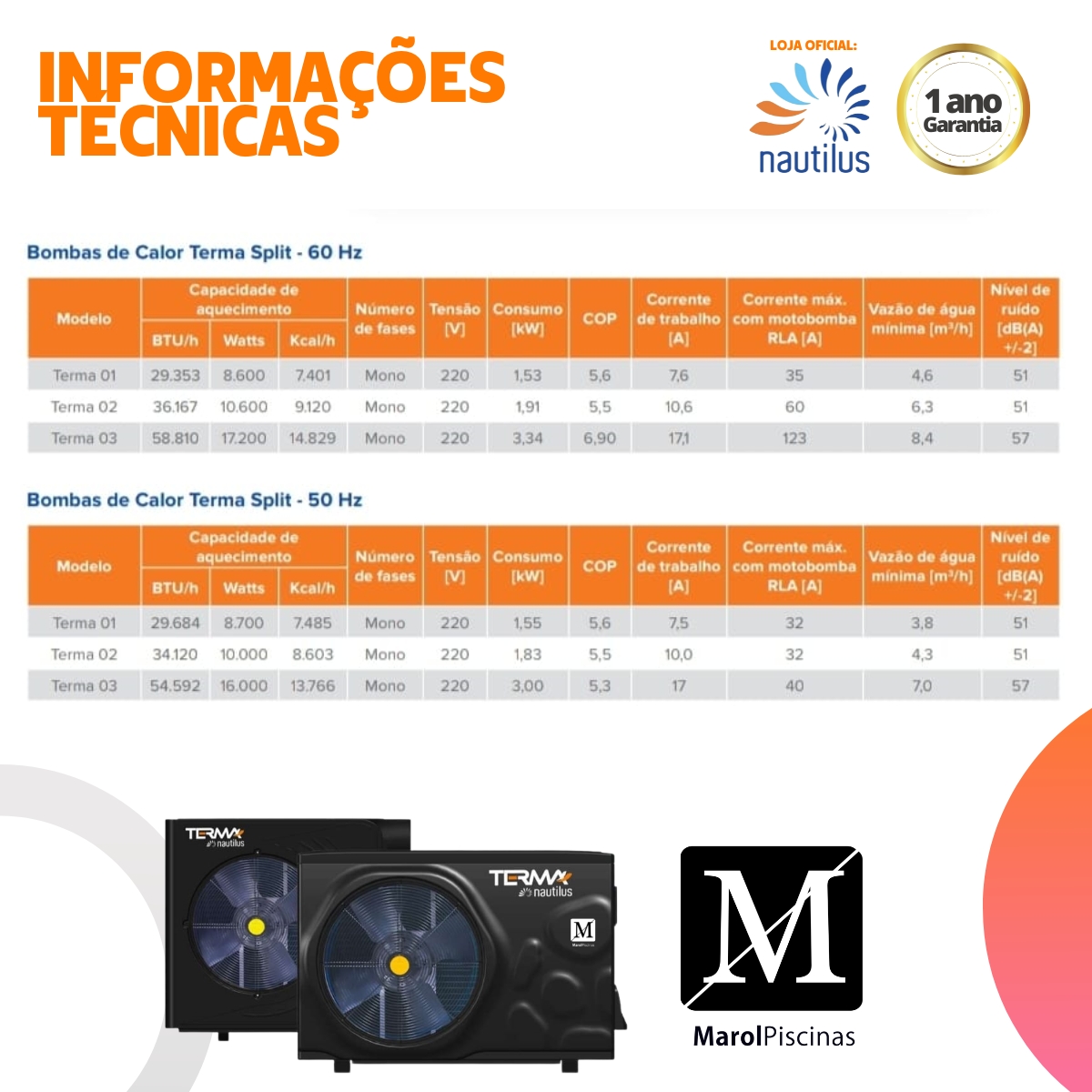 Trocador de Calor Terma Split 01 Nautilus Marol Piscinas