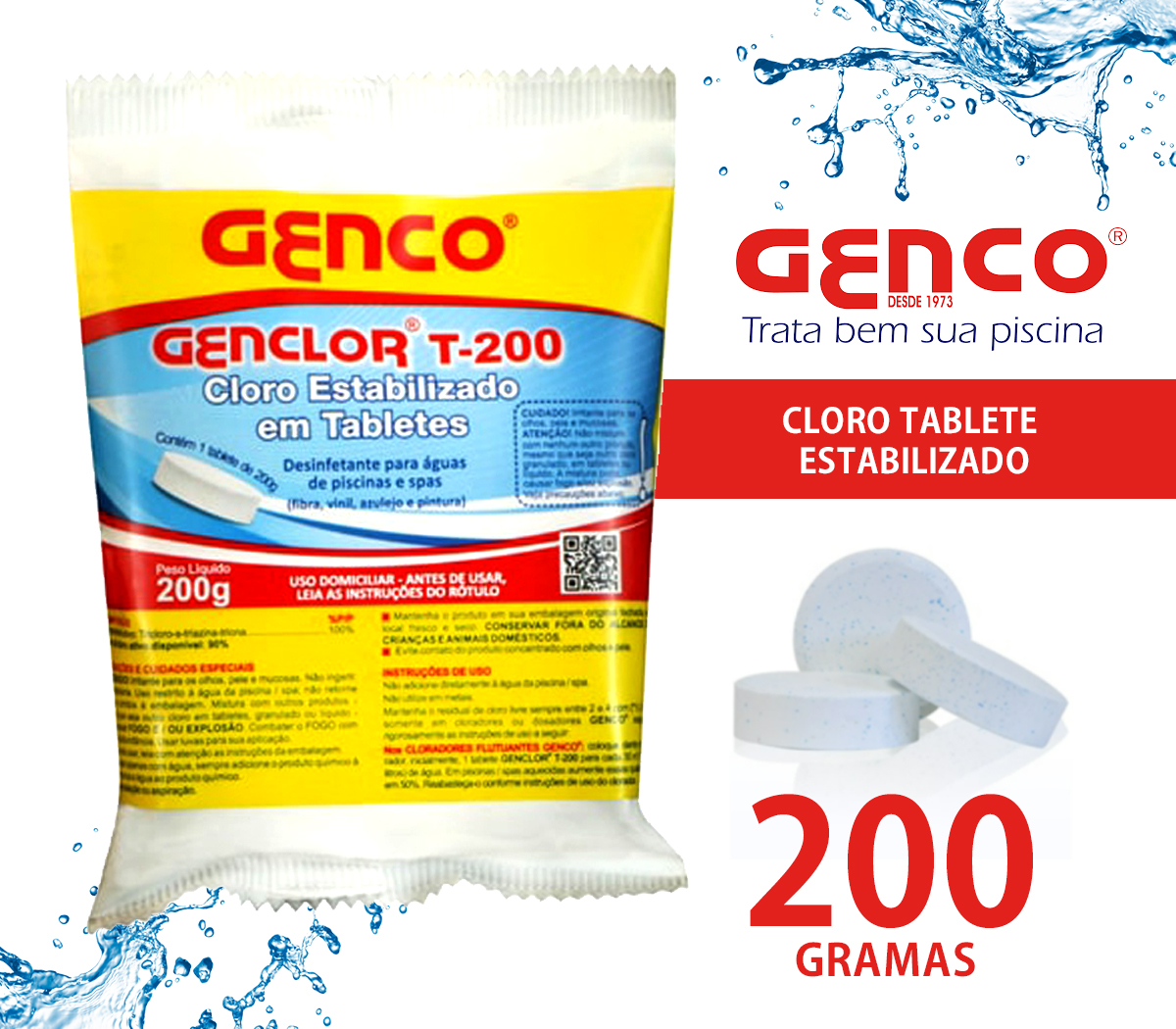 Kit 3 Unidades Cloro Tablete Tradicional 200gr Marol Piscinas