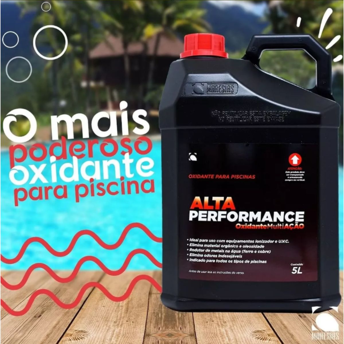 Peróxido de Hidrogênio P/Piscinas 5 Litros Marol Piscinas