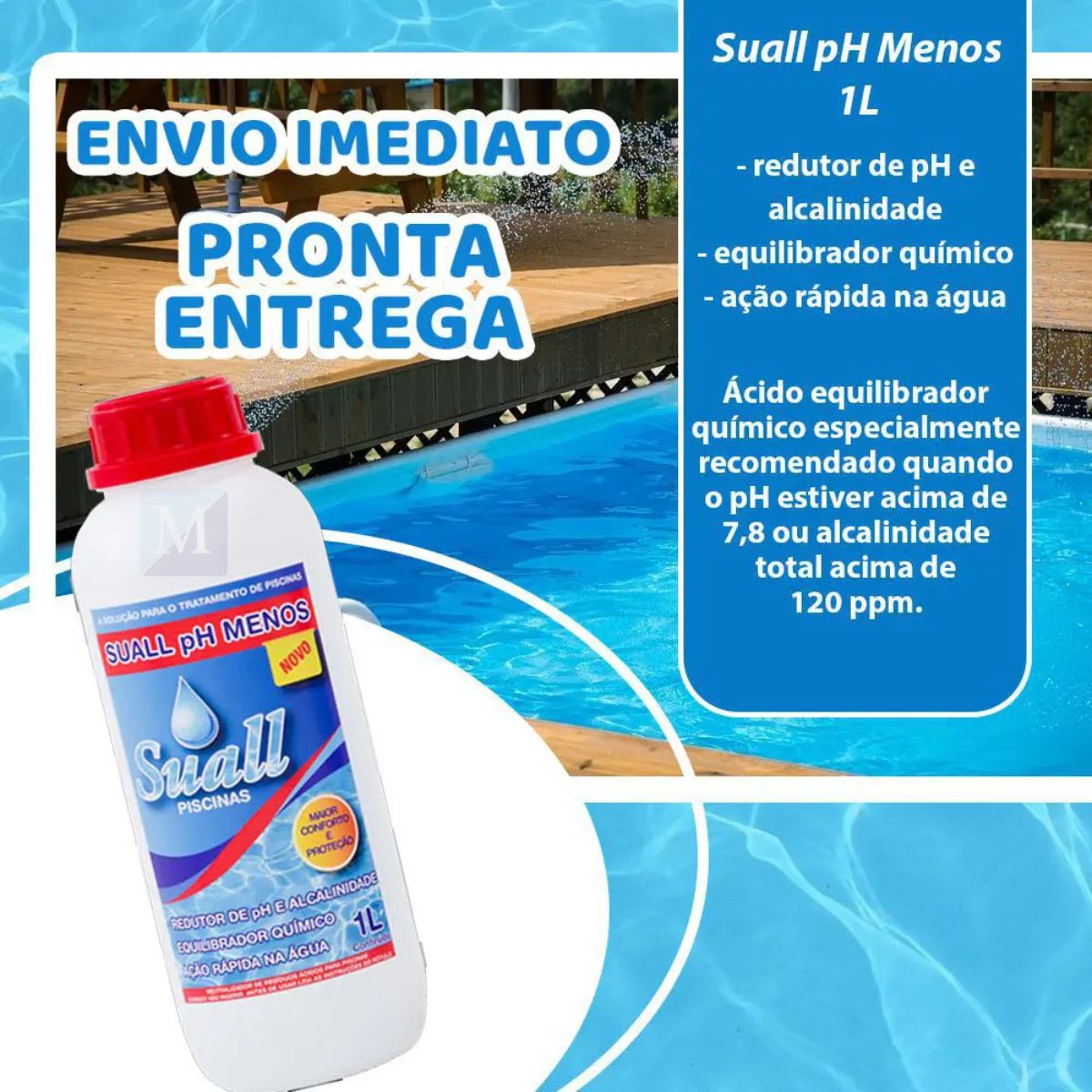 Suall pH Menos - Redutor de pH líquido para piscinas Marol Piscinas